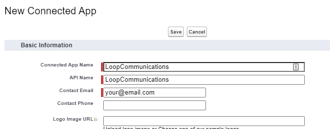 Salesforce: Customer setup instruction – Loop Communications